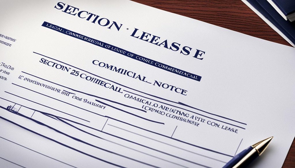 What is a Section 25 Notice Commercial Lease?